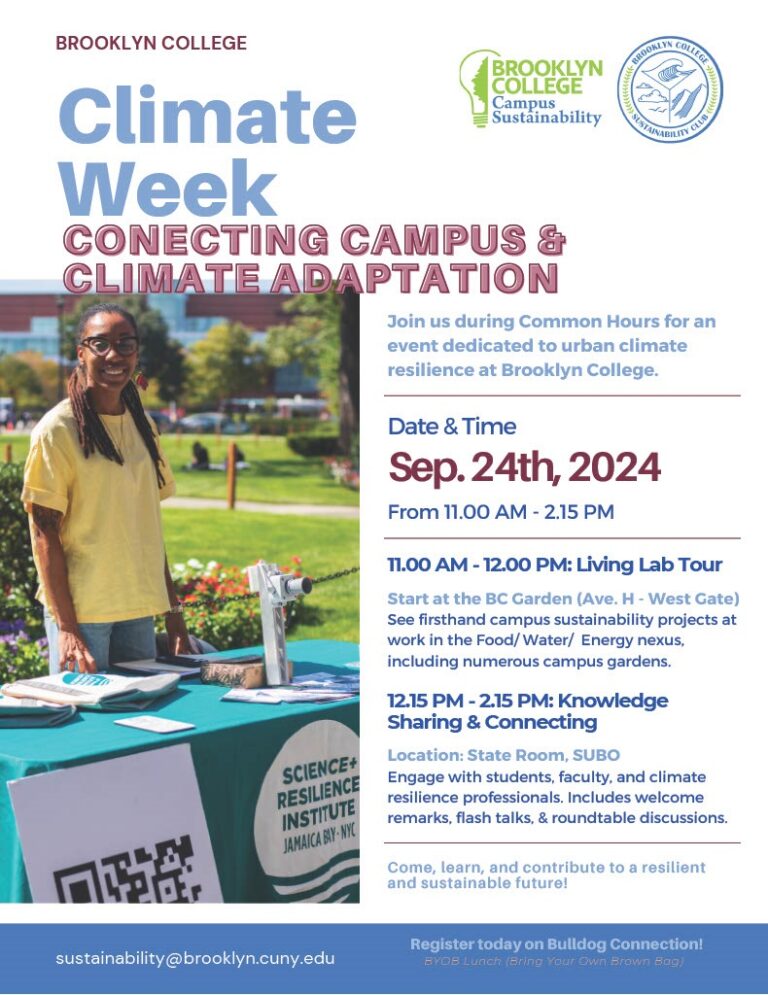 Brooklyn College Climate Week: Connecting Campus and Climate Adaptation ...